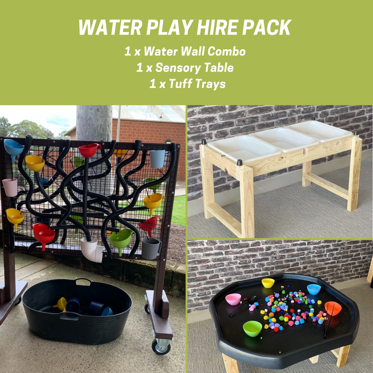 Water Play Hire Pack – Creative Play Australia